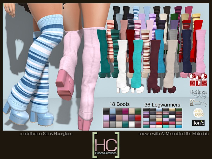 Second Life Marketplace - [HC] Mason Winter Boots for SLink, Belleza ...