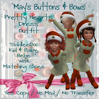 Second Life Marketplace - MBB * Pretty Hearts Dress Outfit (K,B&Bebe)