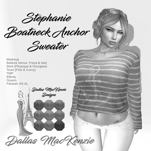Second Life Marketplace - [Dallas MacKenzie] Stephanie Boatneck Sweater ...