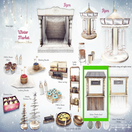 Second Life Marketplace - Bibi Gacha * BOX ionic Winter Market Stand ...