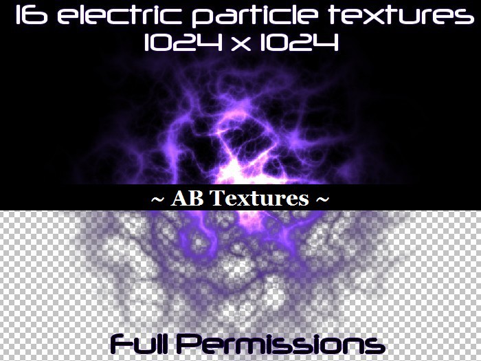 Second Life Marketplace - 16 electric particle alpha textures 1024x1024 ...