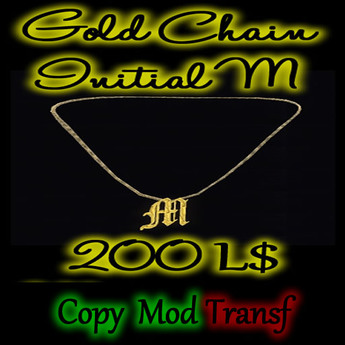 Second Life Marketplace - Gold Chain initial M