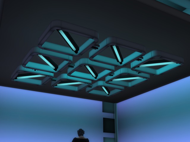 Second Life Marketplace - underground lights MESH skyblue resize