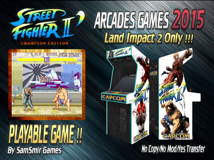 Second Life Marketplace - = Street Fighter 2 ce = Arcades Games 2015 [BOX]