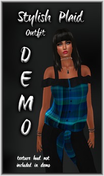 Second Life Marketplace - Stylish Plaid Outfit DEMO