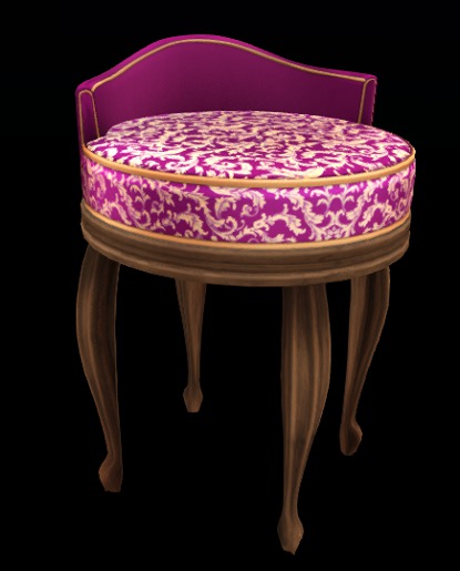 Second Life Marketplace - Zaara [home] : 6 Colonial vanity stool *royal ...