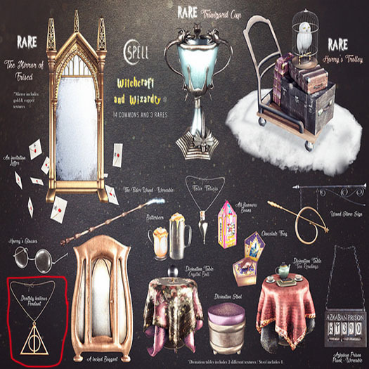 Second Life Marketplace - SPELL :Deathly hallows Pendant