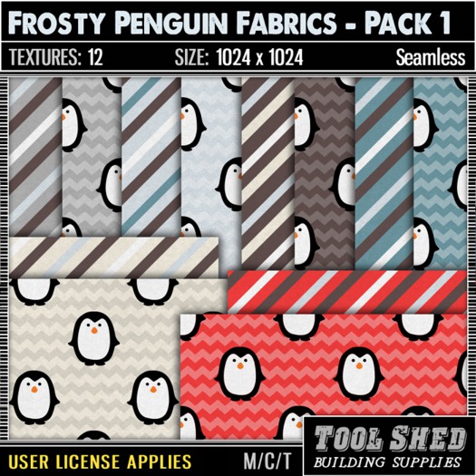 Second Life Marketplace - Tool Shed - Frosty Penguin Fabrics - Pack 1 ...