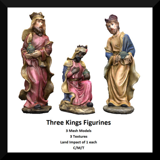 Second Life Marketplace - Full Perm Three Kings Figurines