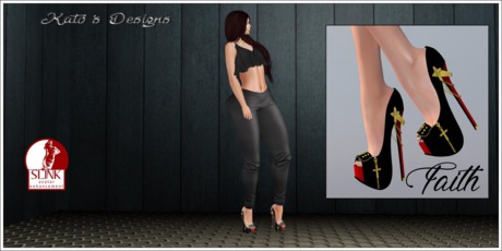 Second Life Marketplace - .{KD} (Gold Edition) Black & Red Faith-High ...