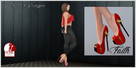 Second Life Marketplace - .{KD} (Gold Edition) Red & Black Faith-High ...