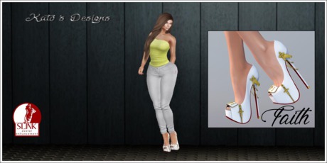 Second Life Marketplace - .{KD} (Gold Edition) White & Red Faith-High ...