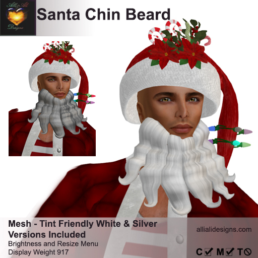 Second Life Marketplace - A&A Santa Chin Beard Mesh