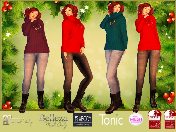 Second Life Marketplace - Winter outfit Fitted Mesh, Maitreya, Belleza ...