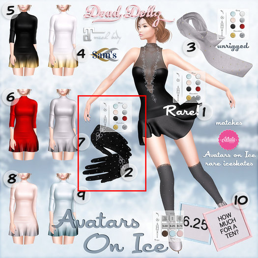 Second Life Marketplace - 3. Dead Dollz - Avatars on Ice - Flip Scarf