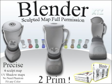 Second Life Marketplace - Sculpted Blender / 2 prim / FULL PERMISSION