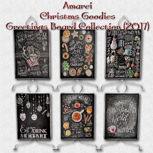 Second Life Marketplace - Amarei Christmas Goodies Greetings Board ...