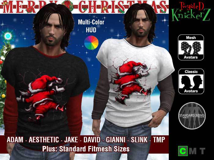 Second Life Marketplace - ::TwysteD KnickerZ:: Mens Christmas Santa ...