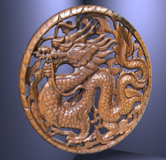 Second Life Marketplace - Maruti Textures Round Carved Wood Chinese ...