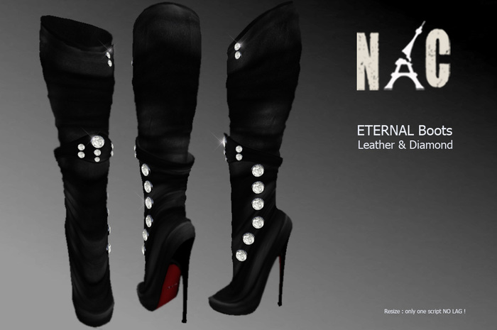 Second Life Marketplace - ETERNAL Boots Leather Black NCparis