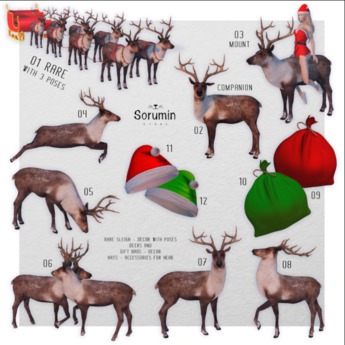 Second Life Marketplace - 11 -Sorumin- HO-HO-HO GACHA -Hat red-