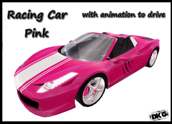 Second Life Marketplace - DK'G Racing Car Pink