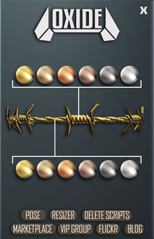 Second Life Marketplace - OXIDE Barbed Collar RUST-FREE ORIGINAL MESH ...