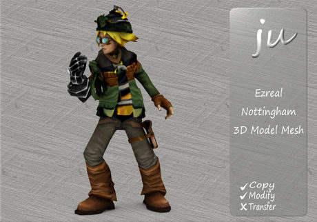 Second Life Marketplace - JU Ezreal Nottingham 3D Model Mesh