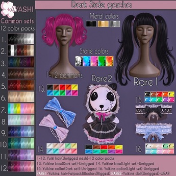Second Life Marketplace - #6[^.^Ayashi^.^] Yuiki hair-Blond set