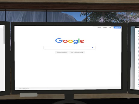 Second Life Marketplace - triple screen computer / gaming setup