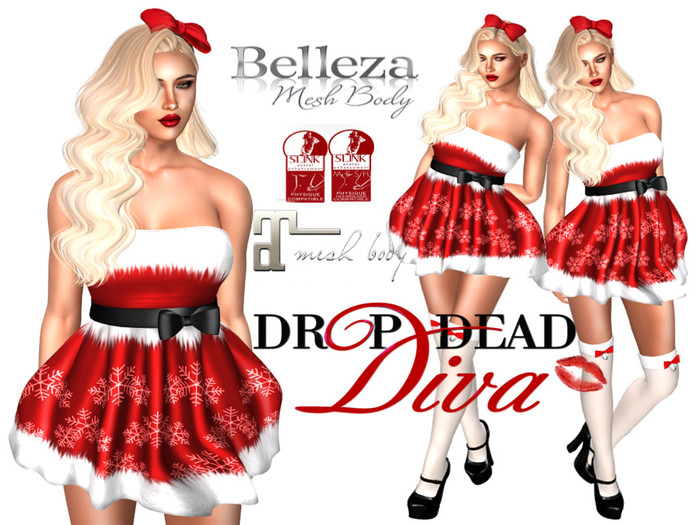 Second Life Marketplace Diva Promo Holiday Winter Outfit