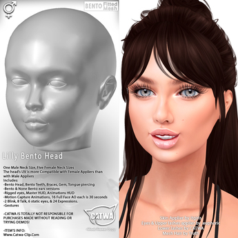 Second Life Marketplace - CATWA HEAD Lilly [DEMO]