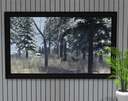 Second Life Marketplace - Picture "Winter Forrest" wall decor, picture ...