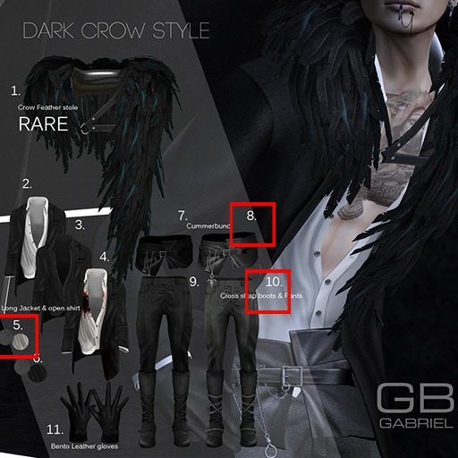 Second Life Marketplace - .::GB::DARK Crow SET-Gray-Aesthetic