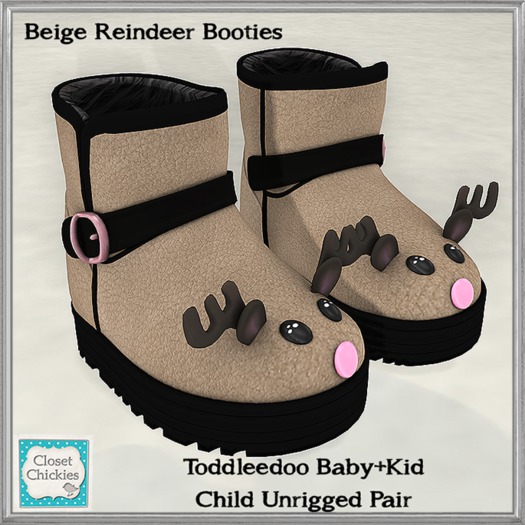 Second Life Marketplace - *CC* TD b+k, Unrigged Pair *Beige Reindeer ...