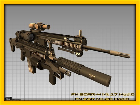Second Life Marketplace - D18 Design - FN SCAR-H & FN SSR Two Pack