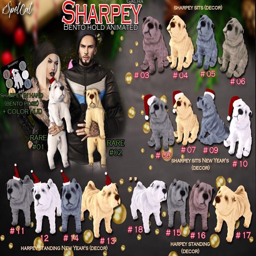 Second Life Marketplace - ... SpotCat ... Sharpey sits New Year's #08