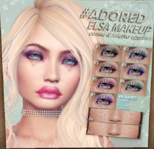 Second Life Marketplace - #ADORED - elsa blush - #10 gold snowflake {catwa}