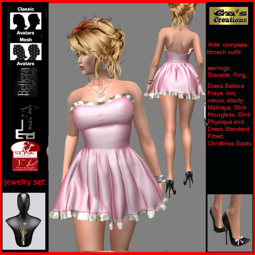 Second Life Marketplace Aide Complete Fitmesh Outfit Bxd