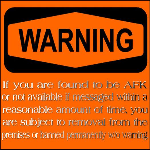 Second Life Marketplace - Big Warning AFK Orange Silver