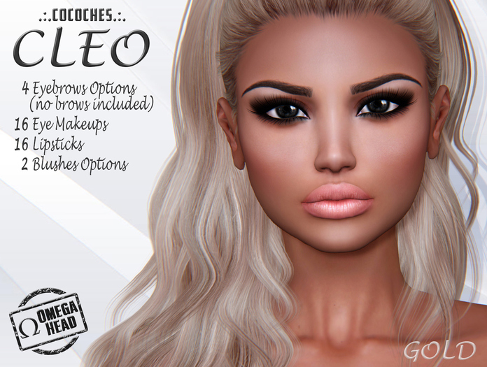 Second Life Marketplace - .:.CoCoChes.:. CLEO OMEGA HEAD Applier - Gold