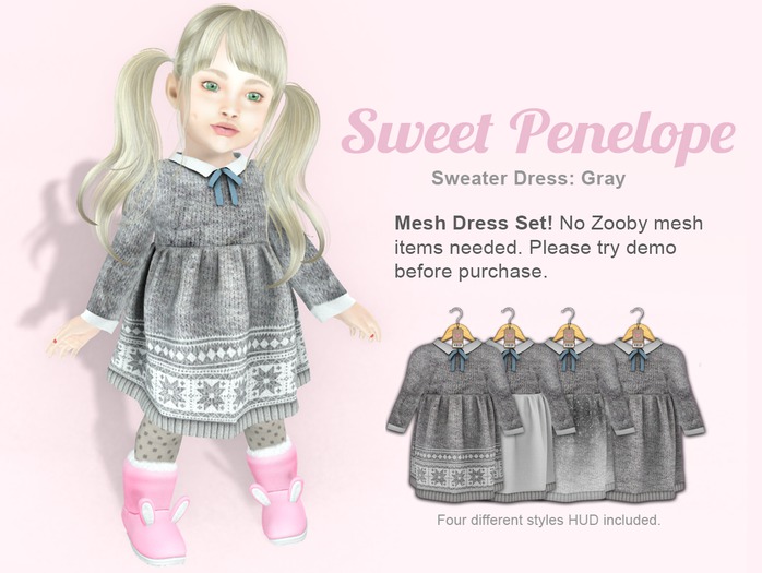 Second Life Marketplace - [*SP*] Sweater Dress (Gray)