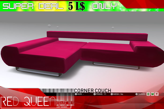 Second Life Marketplace - 【ⓇⓆ】SUPER DEAL :: Corner Couch