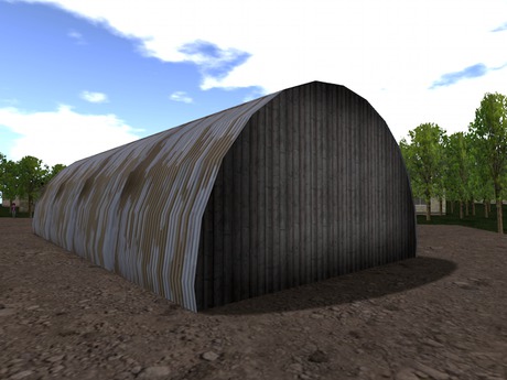 Second Life Marketplace - 8 Prim/LI Solid Mesh Nissen Hut or Quonset ...