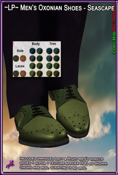 Second Life Marketplace - ~LP~ Men's Oxonian Shoes [Boxed] Seascape