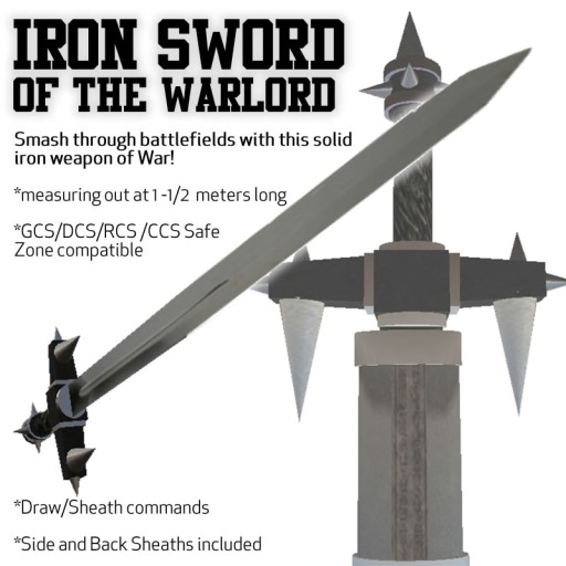 Second Life Marketplace - Dark Lotus Iron Sword of the Warlord