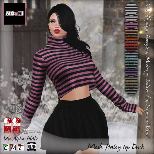 Second Life Marketplace - MOoH! Demo Haley sweater dusk (Add)
