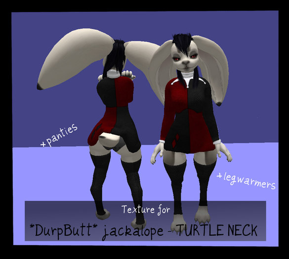 Second Life Marketplace Rp Durpbutt Jackalope Turtle Neck Harley Quinn