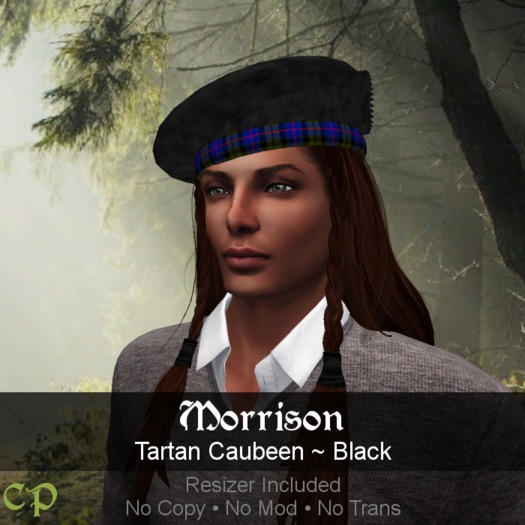 Second Life Marketplace - [Scot] Morrison Tartan Caubeen (Black)