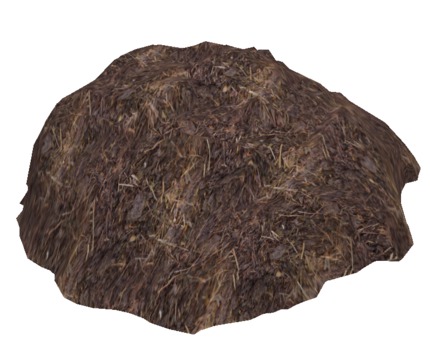 Second Life Marketplace - Pile of Manure or Fertilizer with Pitchfork